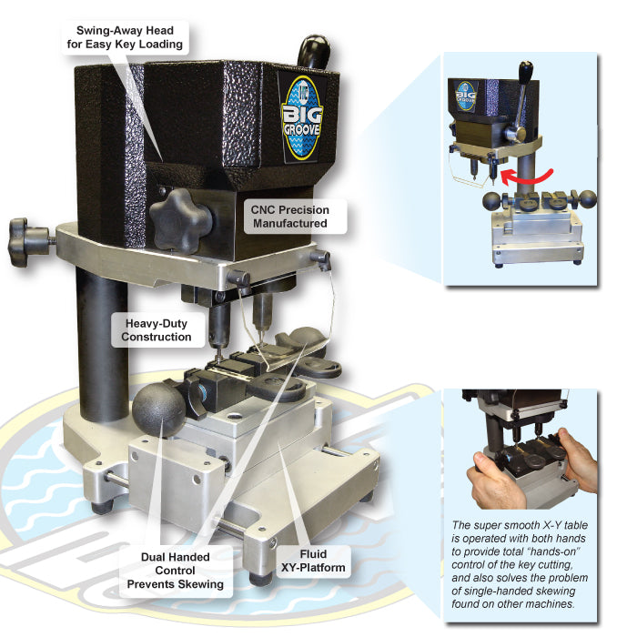 HPC Big Groove Track Key Duplicator, 8100BG